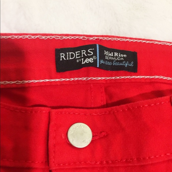 Riders by Lee | Shorts | Raiders By Lee Red High Rise Bermuda Long ...